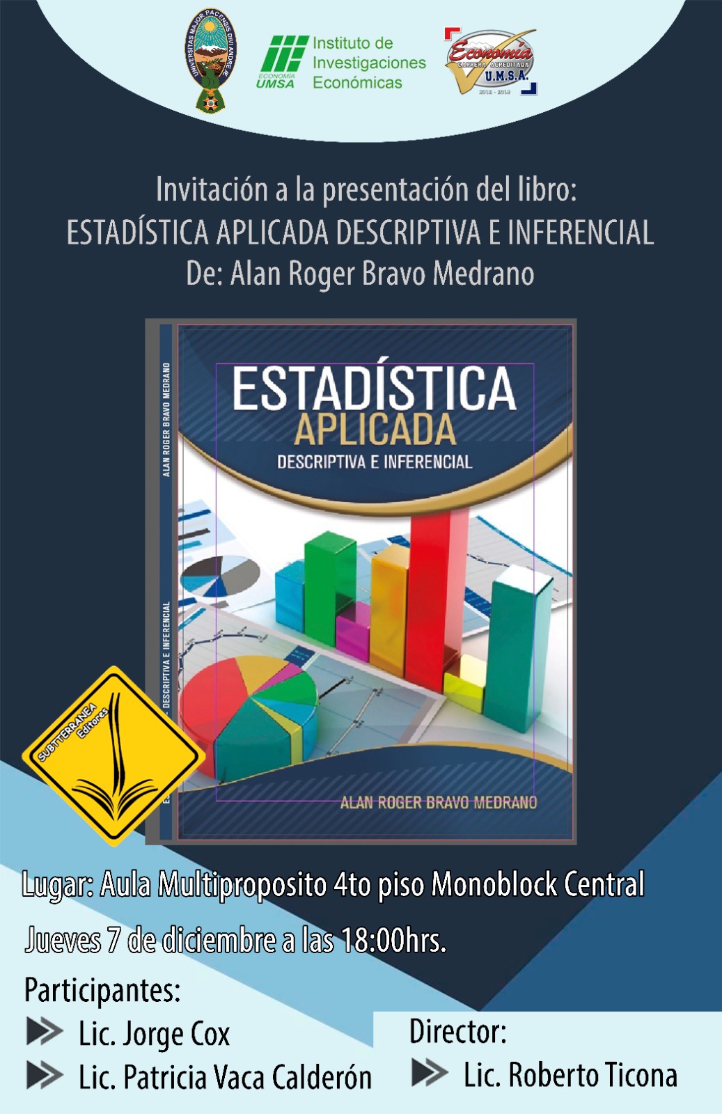 Presentación del libro: 📘📊 "ESTADÍSTICA APLICADA" Descriptiva e Inferencial - CARRERA ECONOMÍA ...